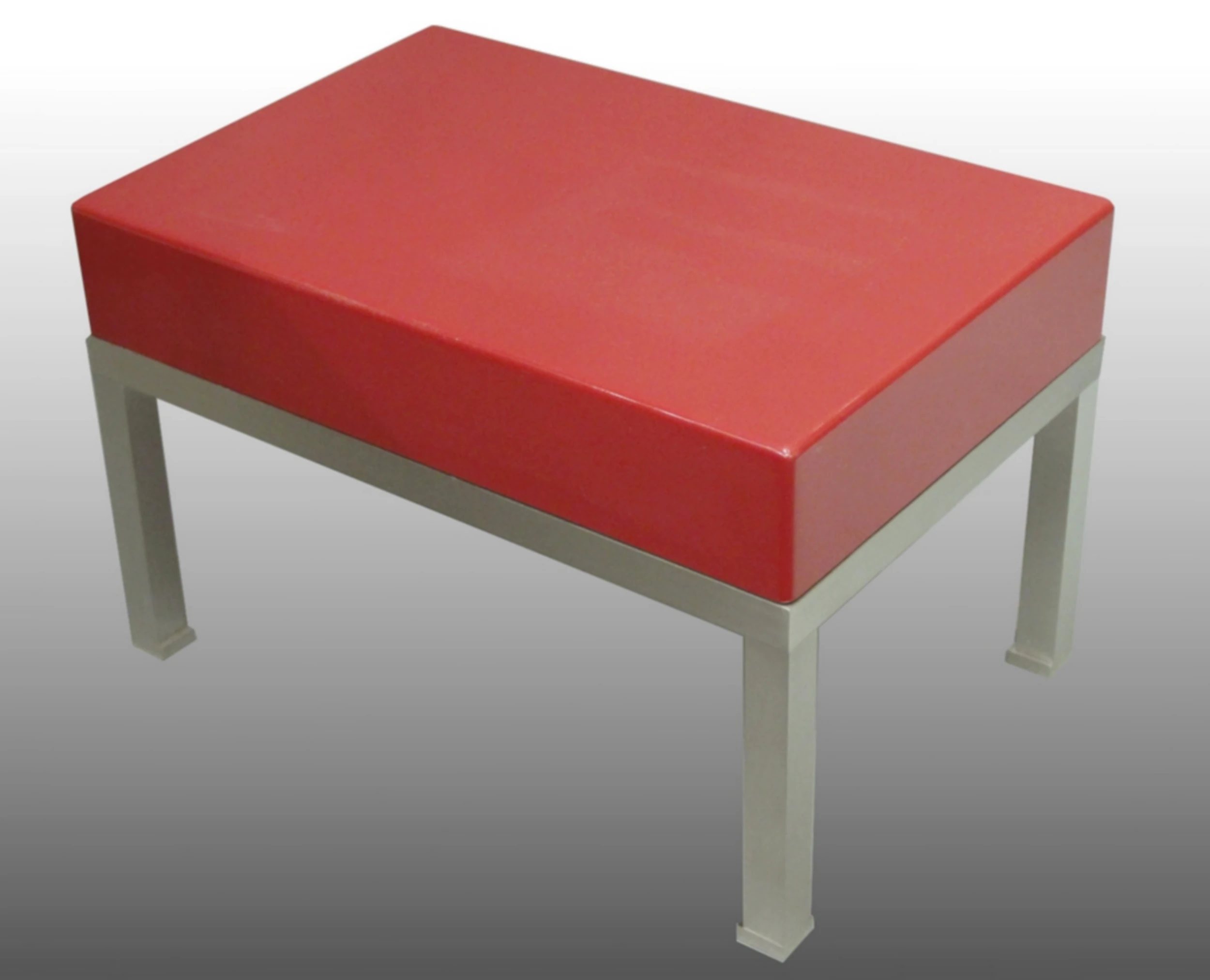Paire de tables-bouts de canapé en laque rouge - Galerie Canavèse