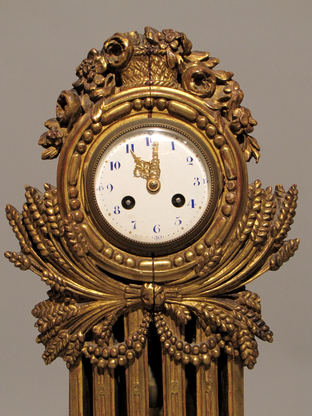 Pendule Art Déco en bois doré - Galerie Canavèse